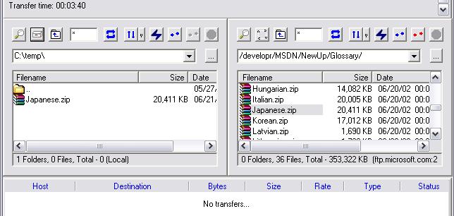 Core FTP - free FTP client